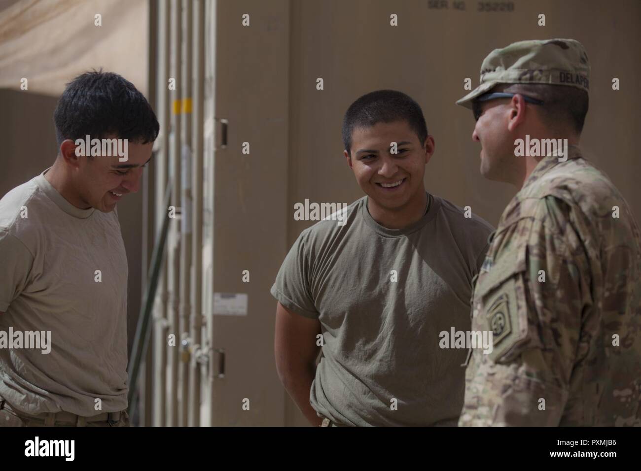 U.S. Army Command Sgt. Maj. Randolph Delapena, deployed in support of ...
