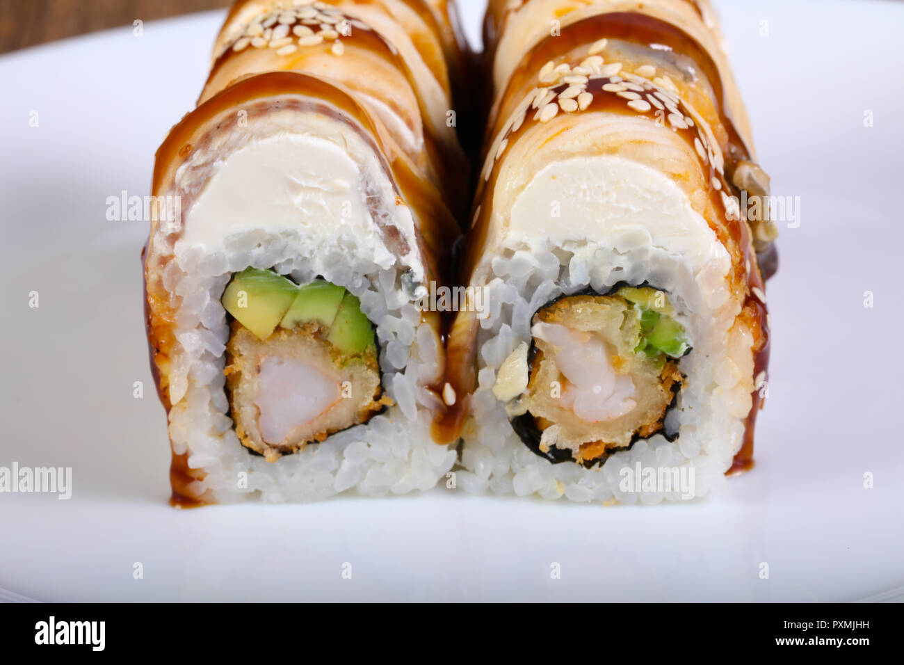 Tradittional Japan Eel roll Stock Photo - Alamy
