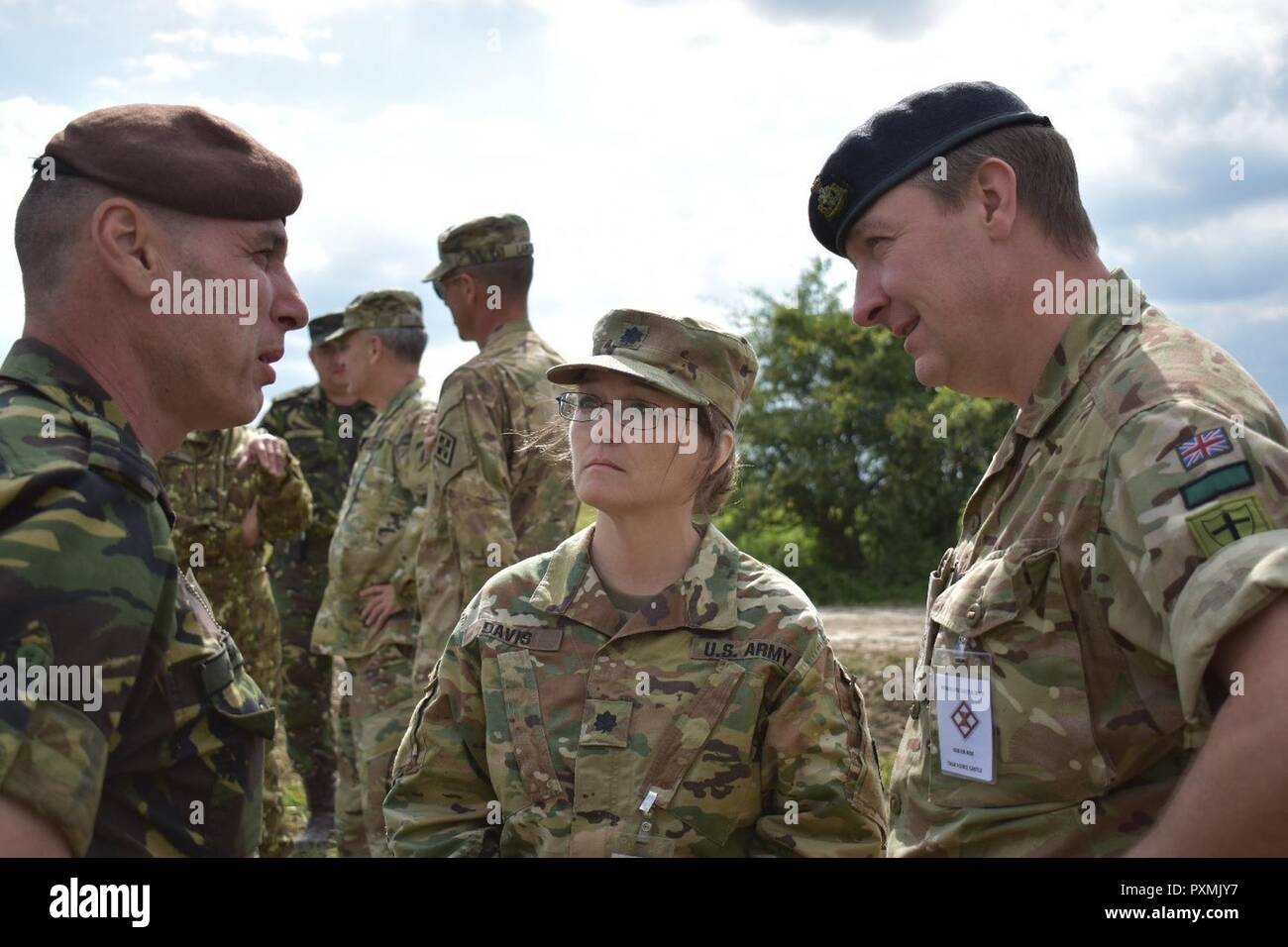 (Left to right) Lt. Col. Nicolae Acasandrei, operations officer at ...