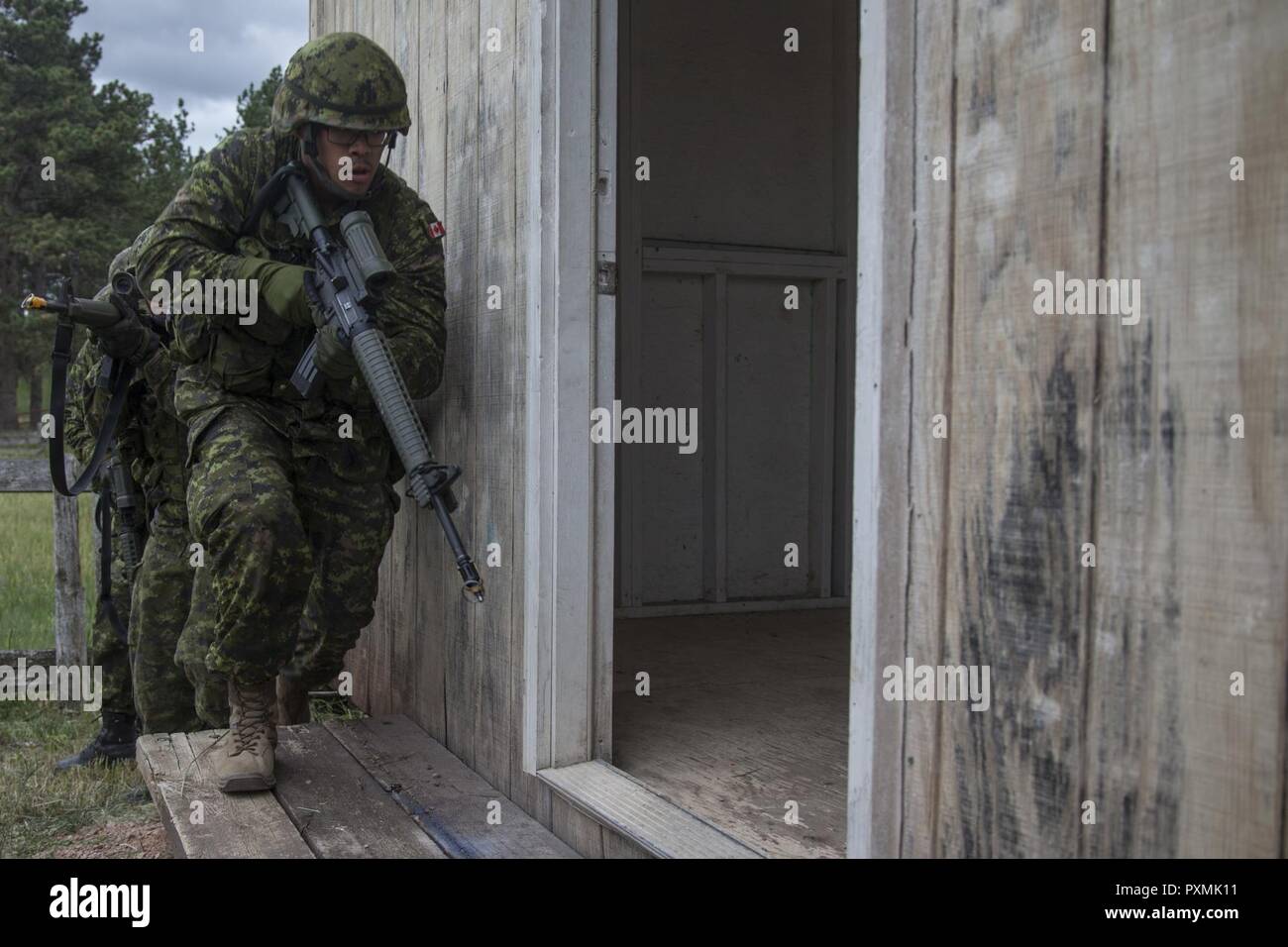 Soldiers of the 3rd Canadian Division, Canadian Army, conduct breach ...