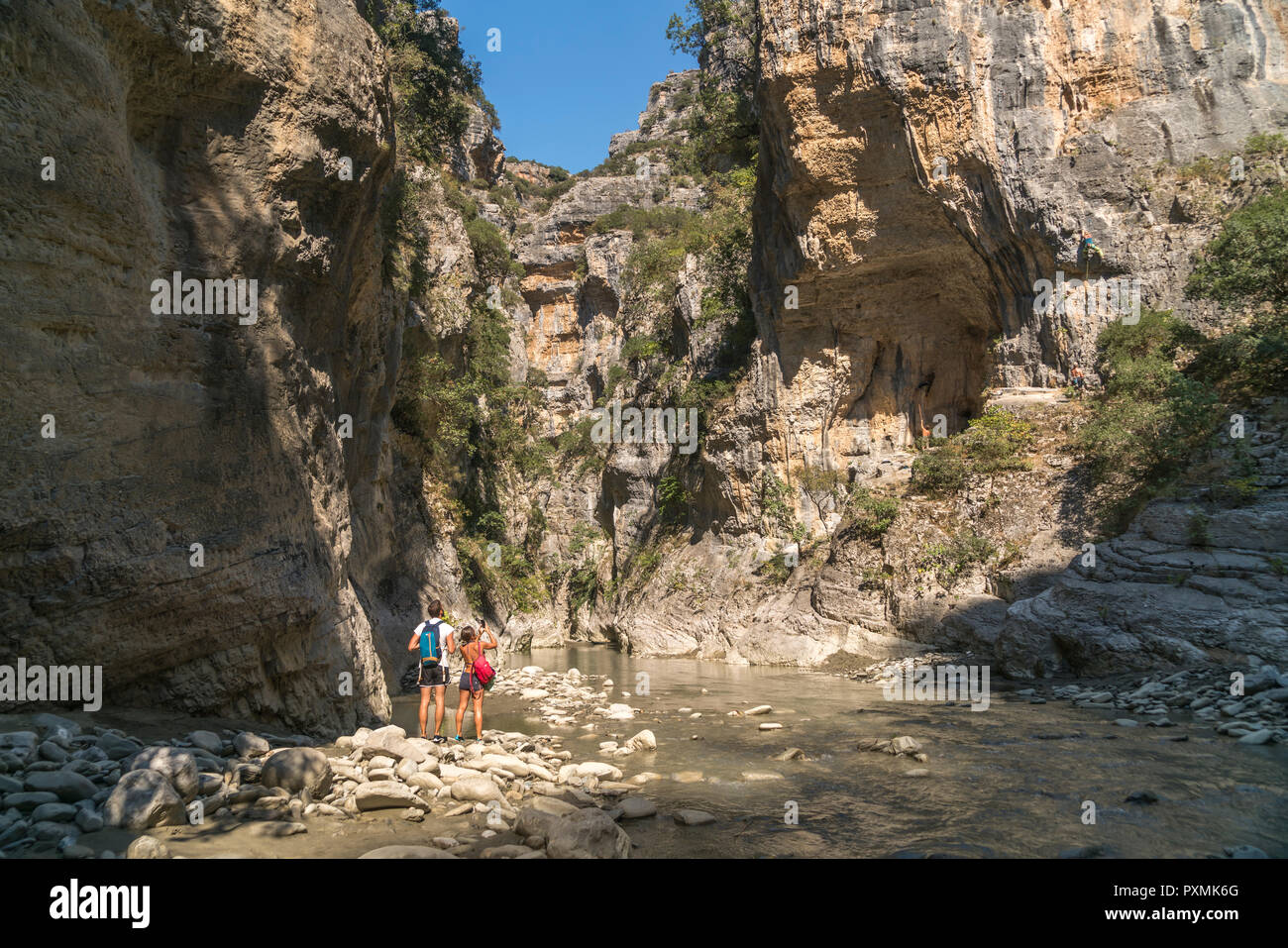 Lengarica Fluss und Schlucht in Benja bei Permet, Albanien, Europa ...