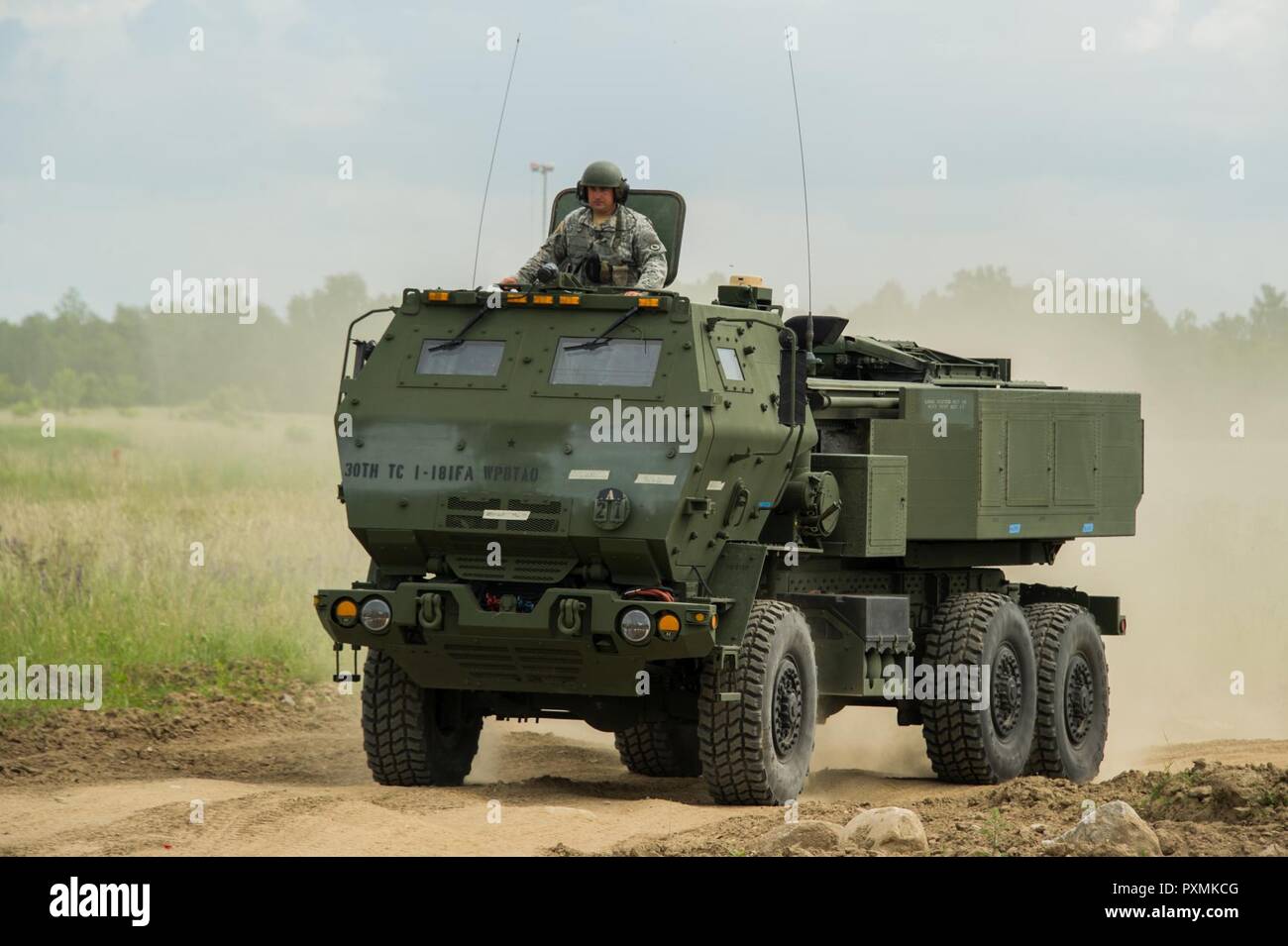 M142 High Mobility Artillery Rocket System (HIMARS) vehicles with 1st ...