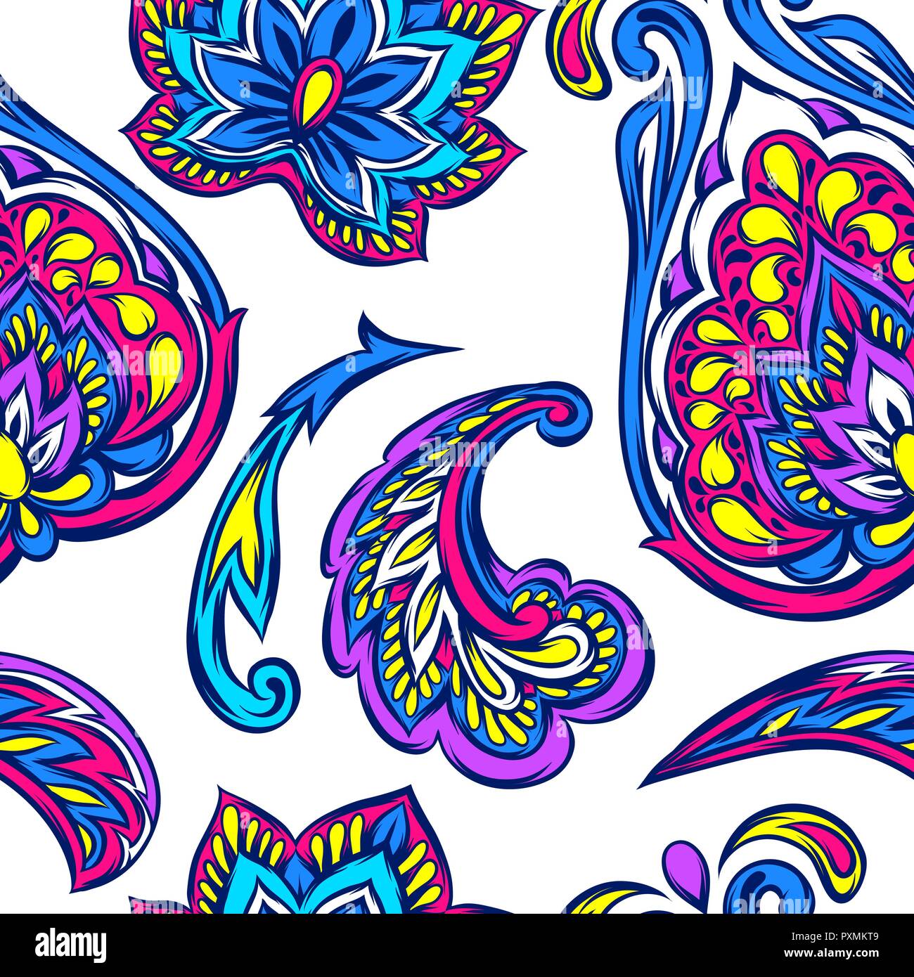 Indian ethnic seamless pattern Stock Vector Image & Art - Alamy