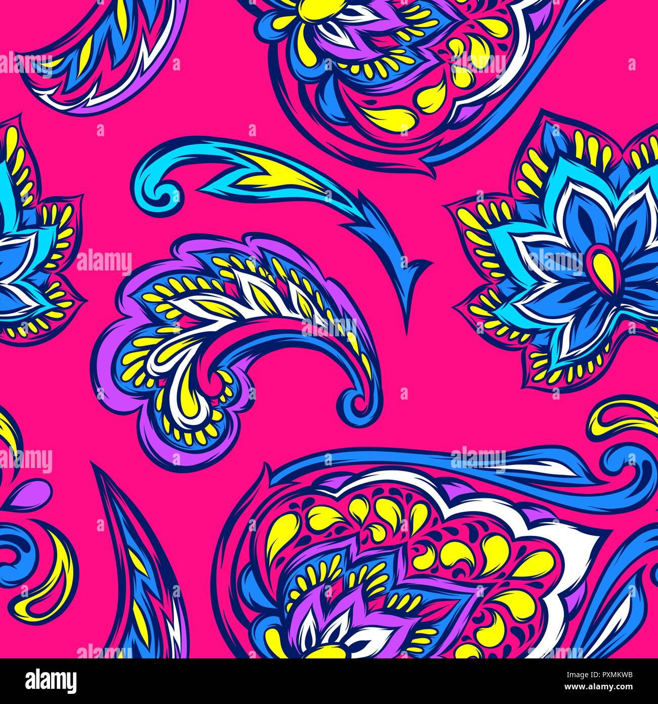 Indian ethnic seamless pattern Stock Vector Image & Art - Alamy