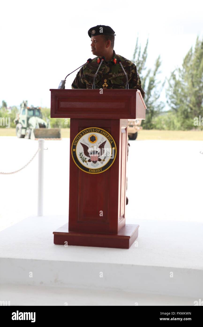 Brig. Gen. David Jones, commander of the Belize Defence Force gives a ...