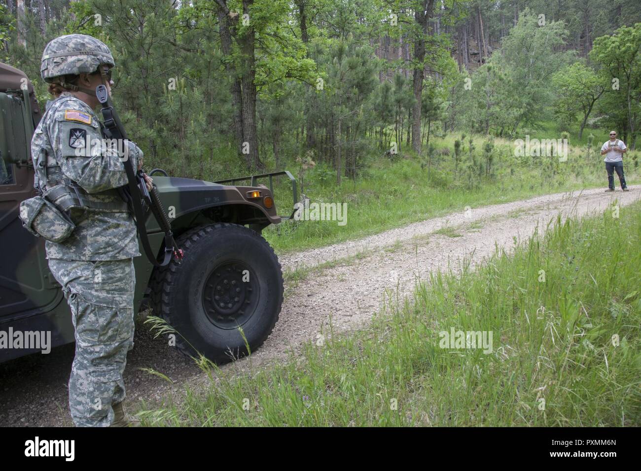 U.S. Army Staff Sgt. Rachel Korzeniewski, with the 129th Mobile Public ...