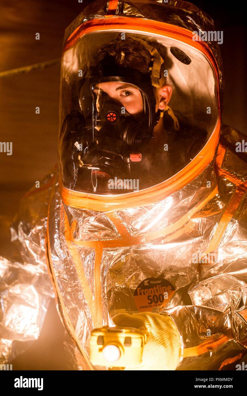 U.S. Marine Corps PFC. James Fish, a Chemical, Biological, Radiological ...