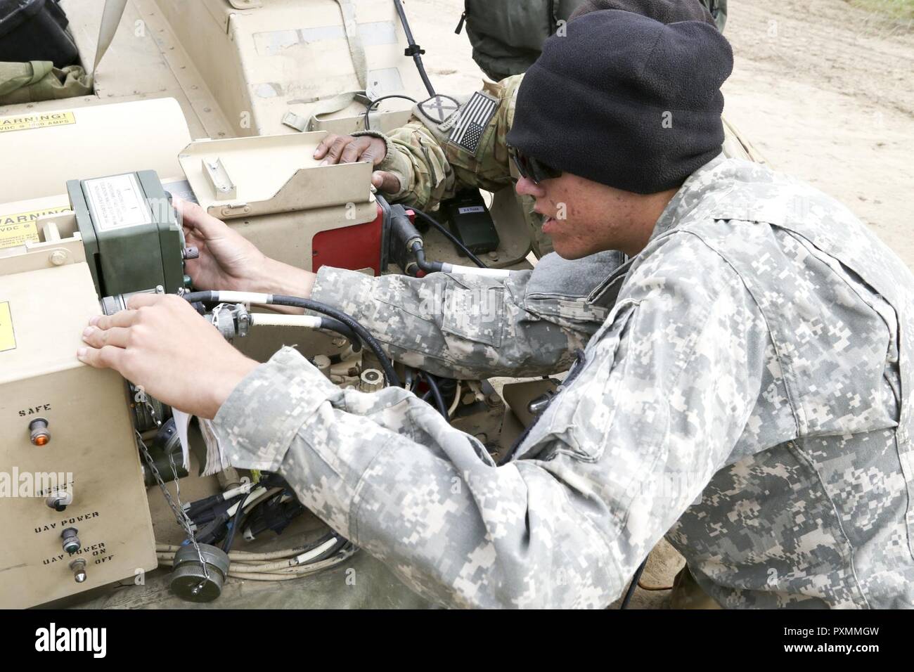 Spc. Joshua Collins, an Unmanned Aerial System Maintainer with 2-2 ...