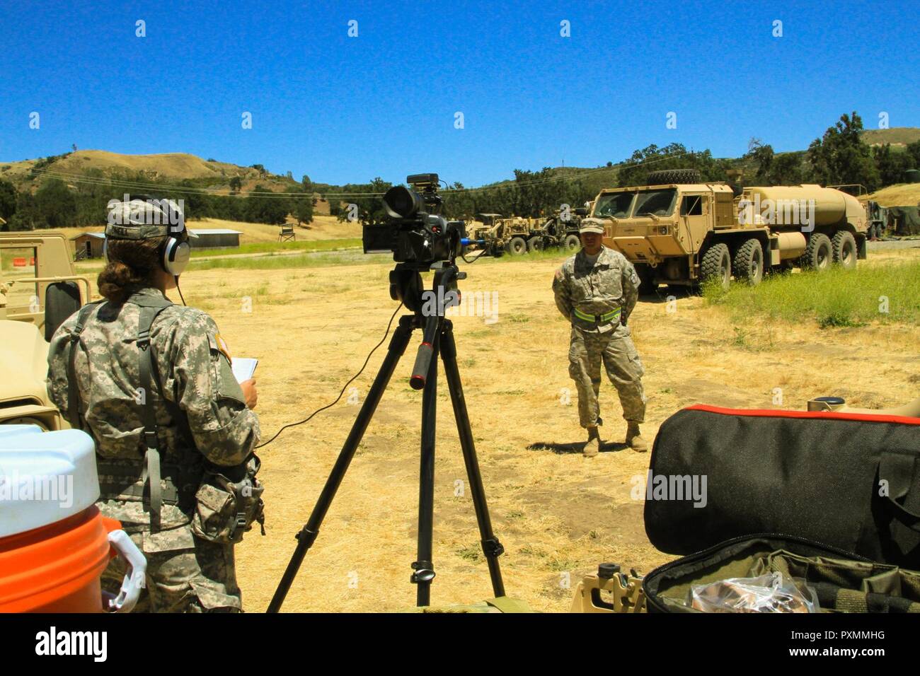 U.S. Army Spc. Monique O'Neill of the 206th Broacast Operations ...