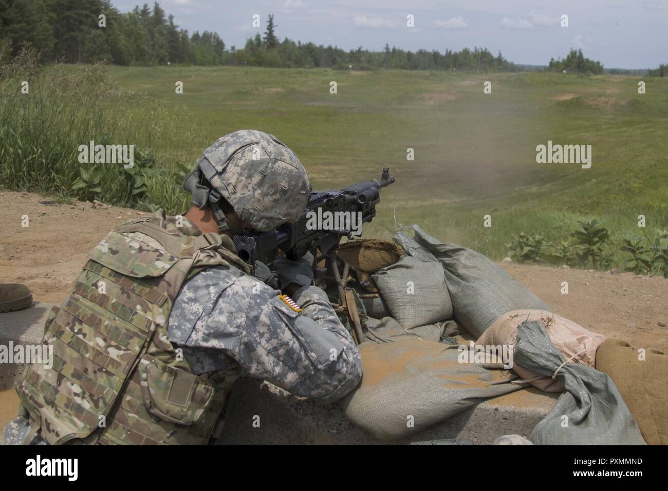 U.S. Army Pfc. Ezra Atherton, Delta Company, 186th Brigade Support ...
