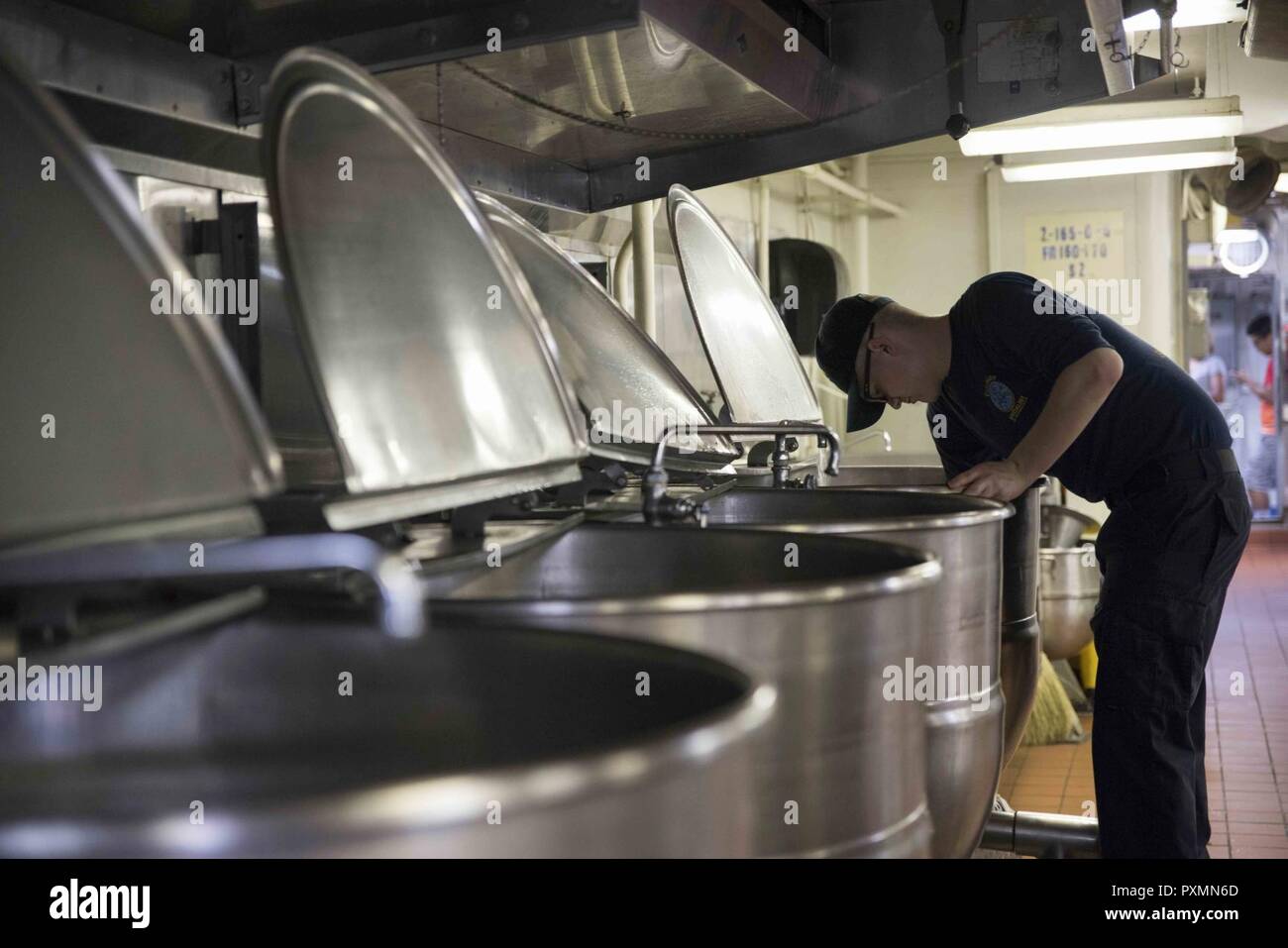 NORFOLK, Va. (June 17, 2017) Culinary Specialist Seaman Todd Bentz ...