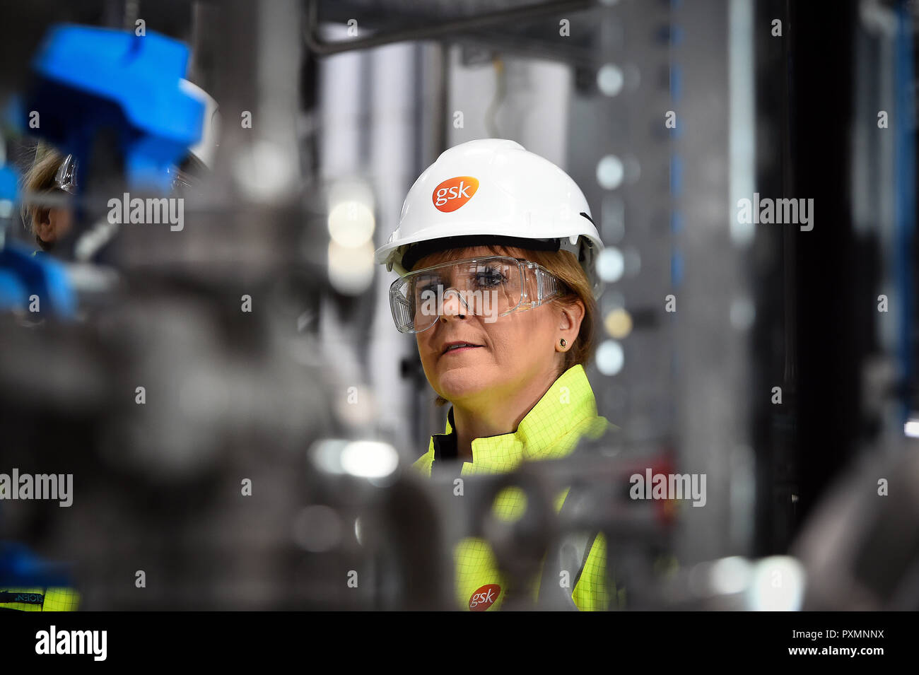 First Minister Nicola Sturgeon during a visit to GlaxoSmithKline (GSK ...