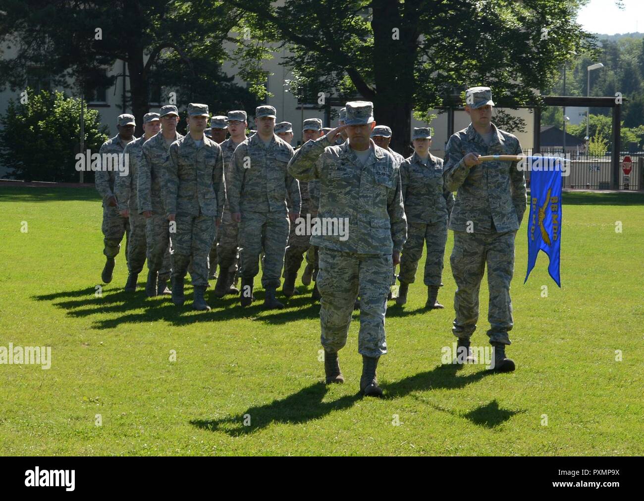 Col. David Rosso, commander, 86th Medical Squadron, presents honors ...