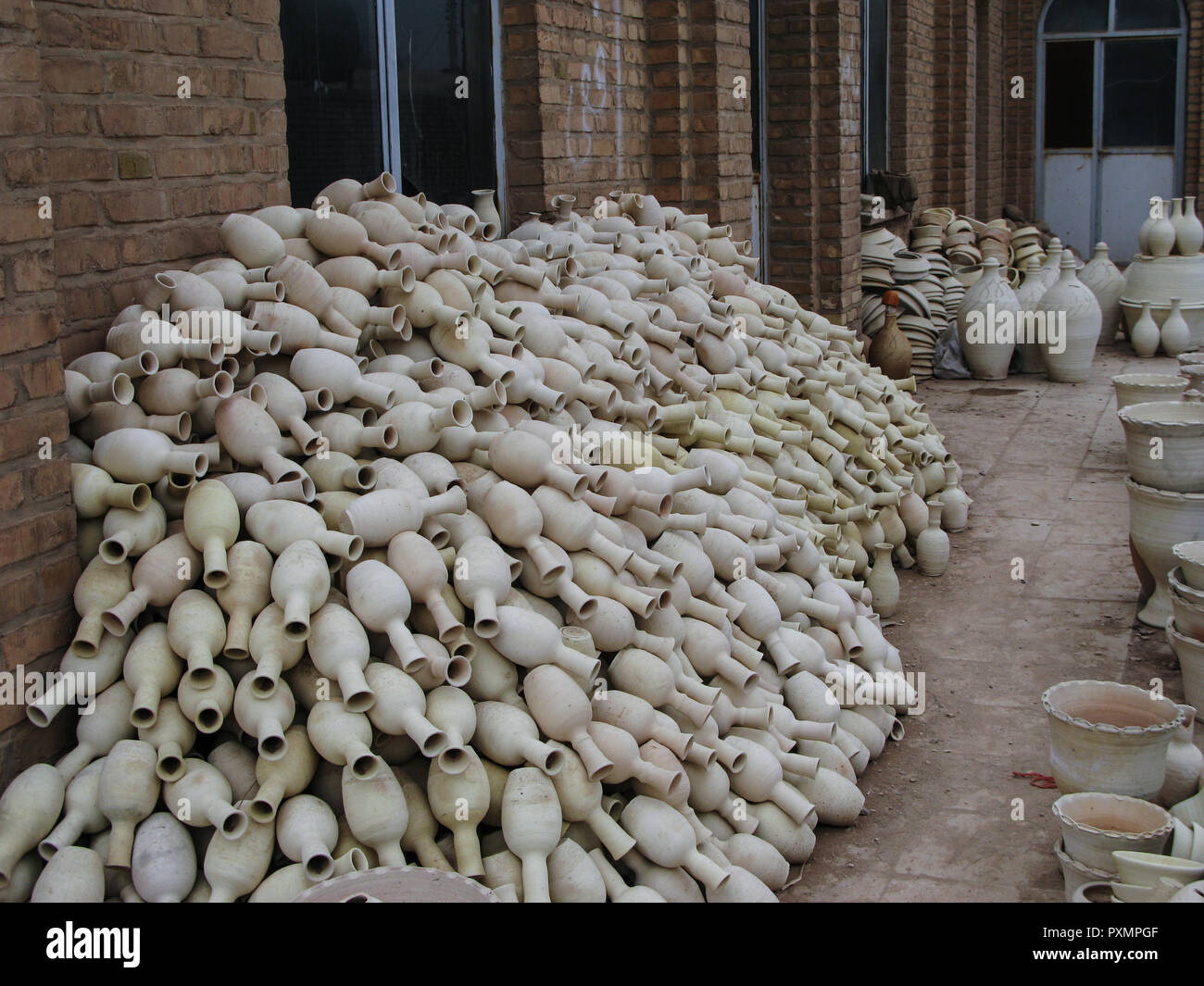 Unfinished pots at the streets of Isfahan, Iran Stock Photo - Alamy