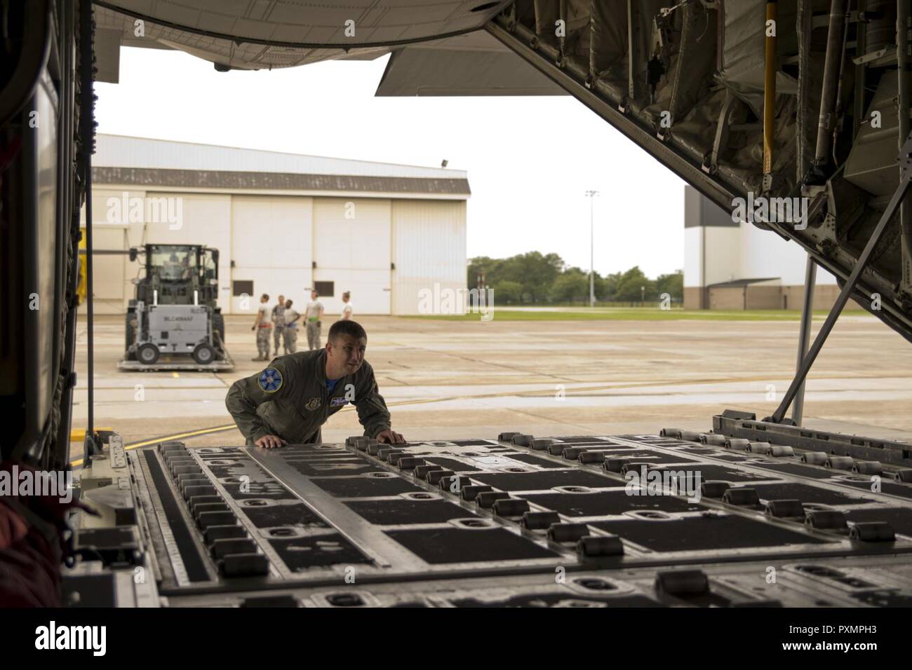 U.S. Air Force Reserve Tech Sgt. Nate Castle, loadmaster, 327th Airlift ...