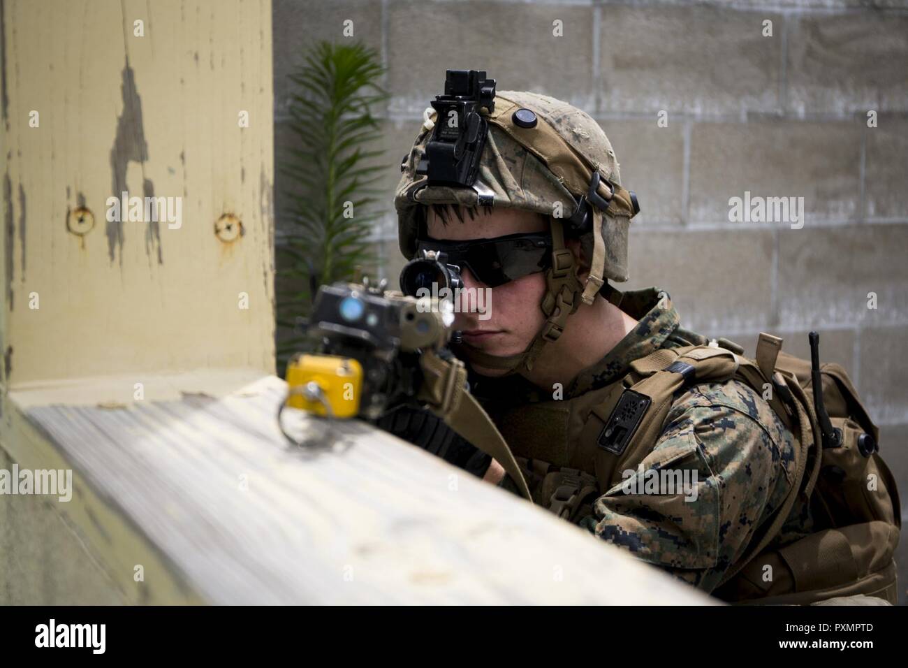A U.S. Marine with Golf Company ,2d Battalion, 2d Marine Regiment, 2d ...