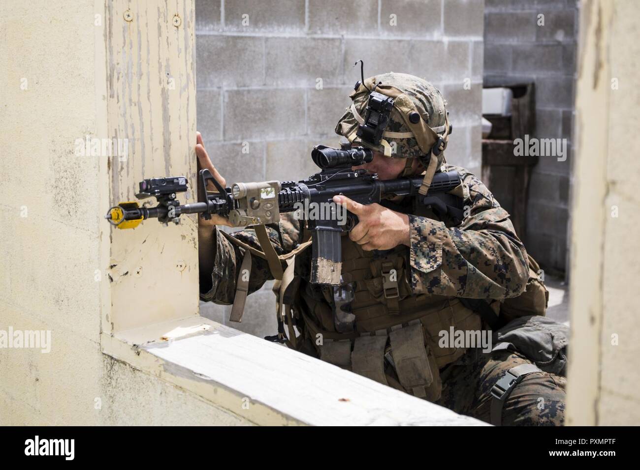 A U.S. Marine with Golf Company, 2d Battalion, 2d Marine Regiment, 2d ...