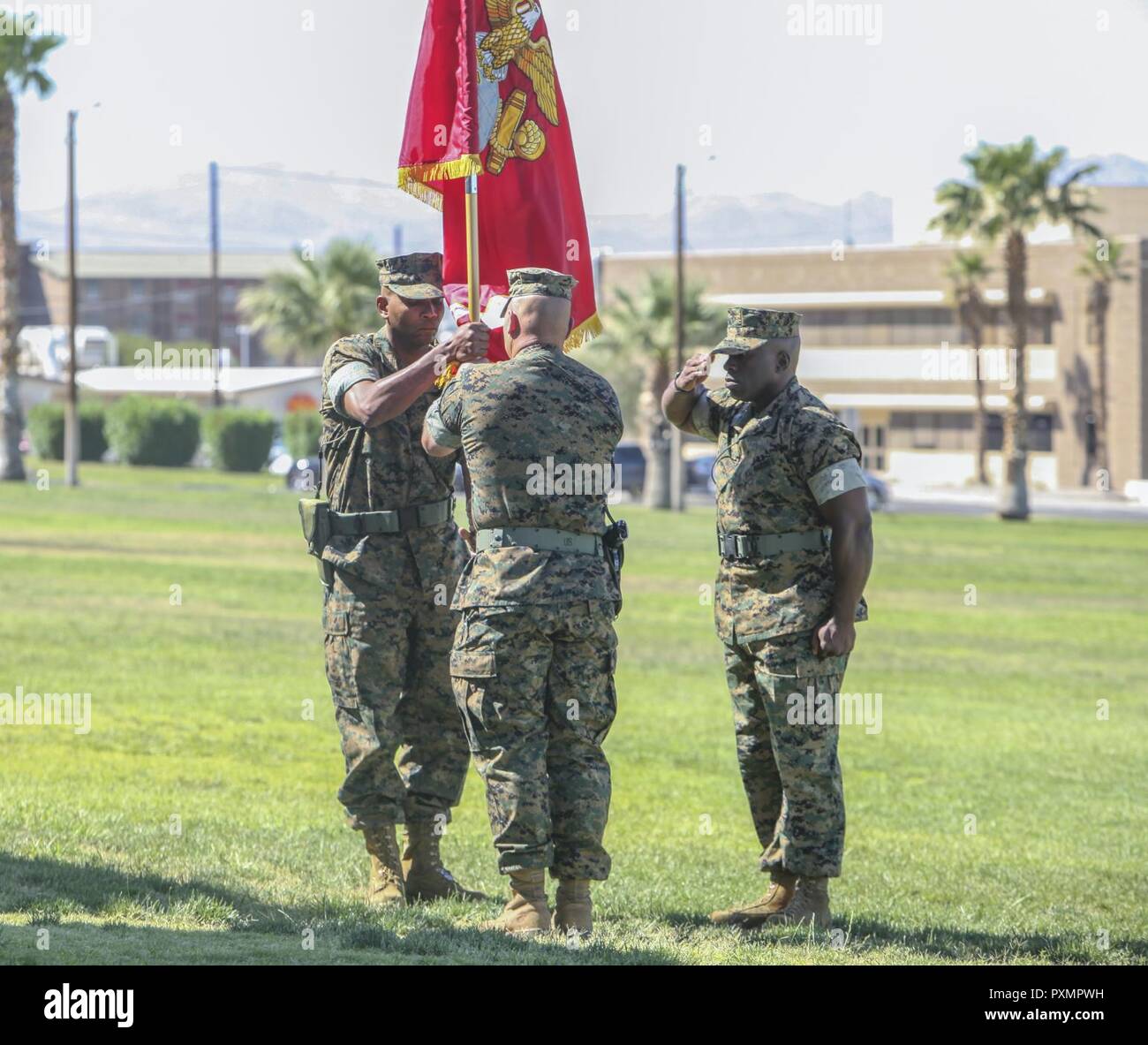 Lt. Col. Philip C. Laing, outgoing commanding officer, 3rd Light ...