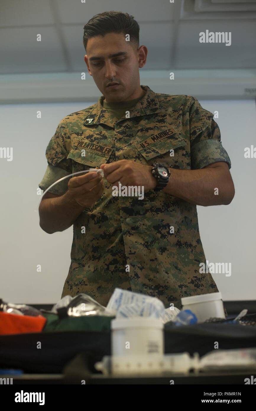 U.S. Marine Corps Cpl. Anthony Villateschler, a Chemical, Biological ...
