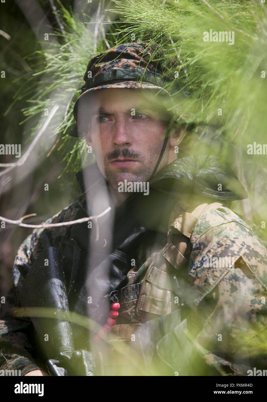 MARINE CORPS TRAINING AREA BELLOWS - Cpl. Ryan Ehlers, a radio ...
