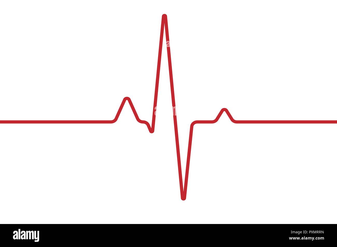 heart cardiogram isolated on white background. with ecg heart pulse ...