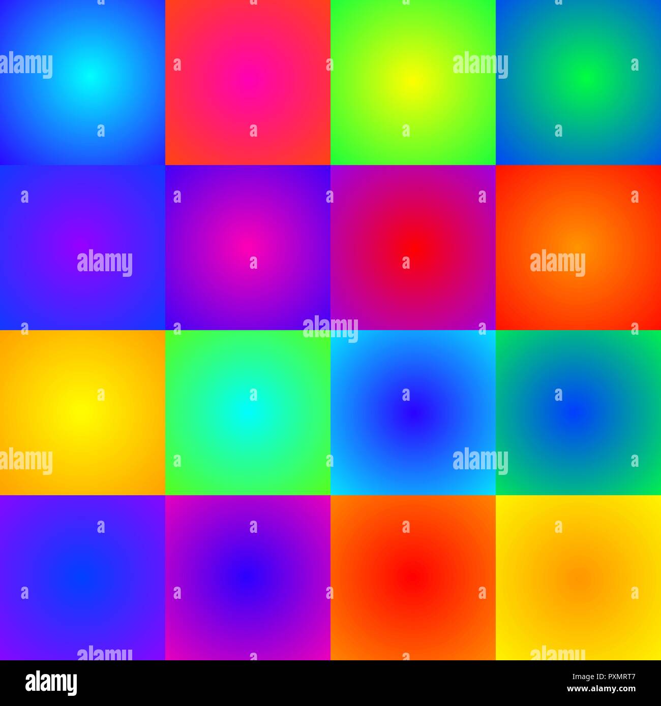 Set of color radial gradients. Vector gems collection for border, frame ...