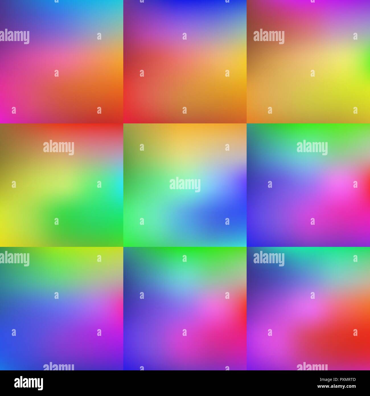 Set of Colorful smooth gradient color Background Stock Vector Image ...