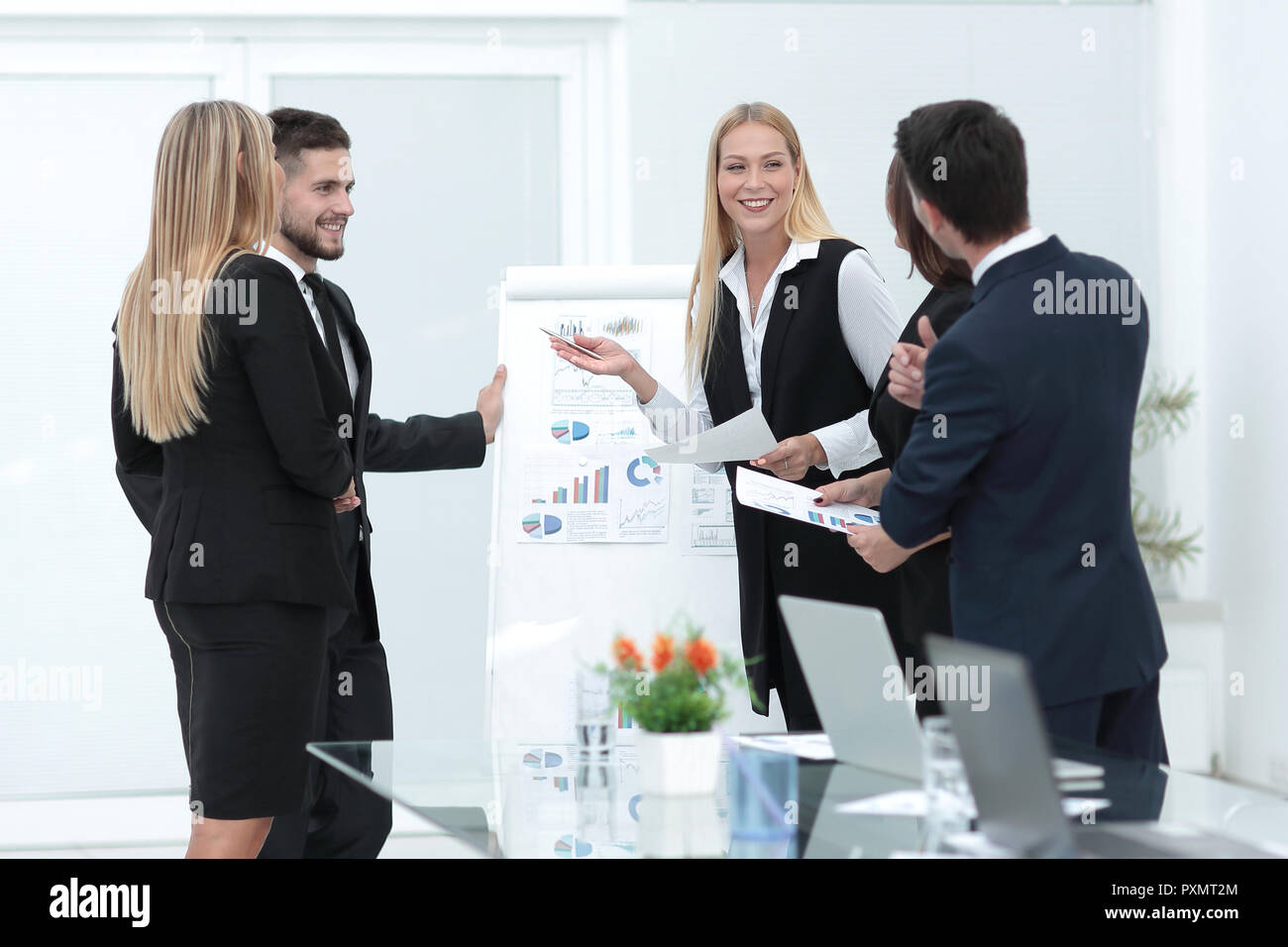 Business people at presentation in office Stock Photo - Alamy