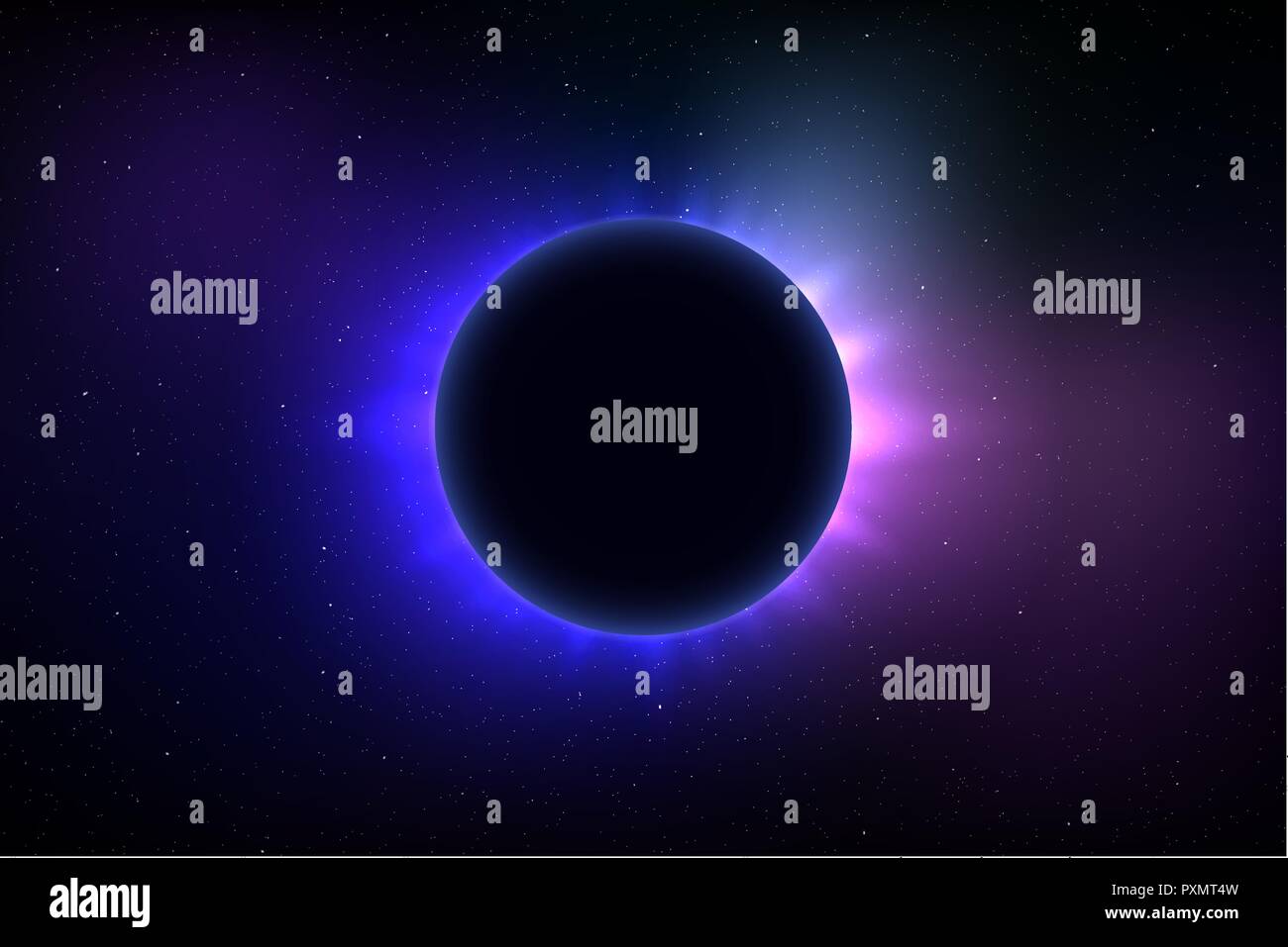 Space background with total solar eclipse for your design Stock Vector Image & Art - Alamy