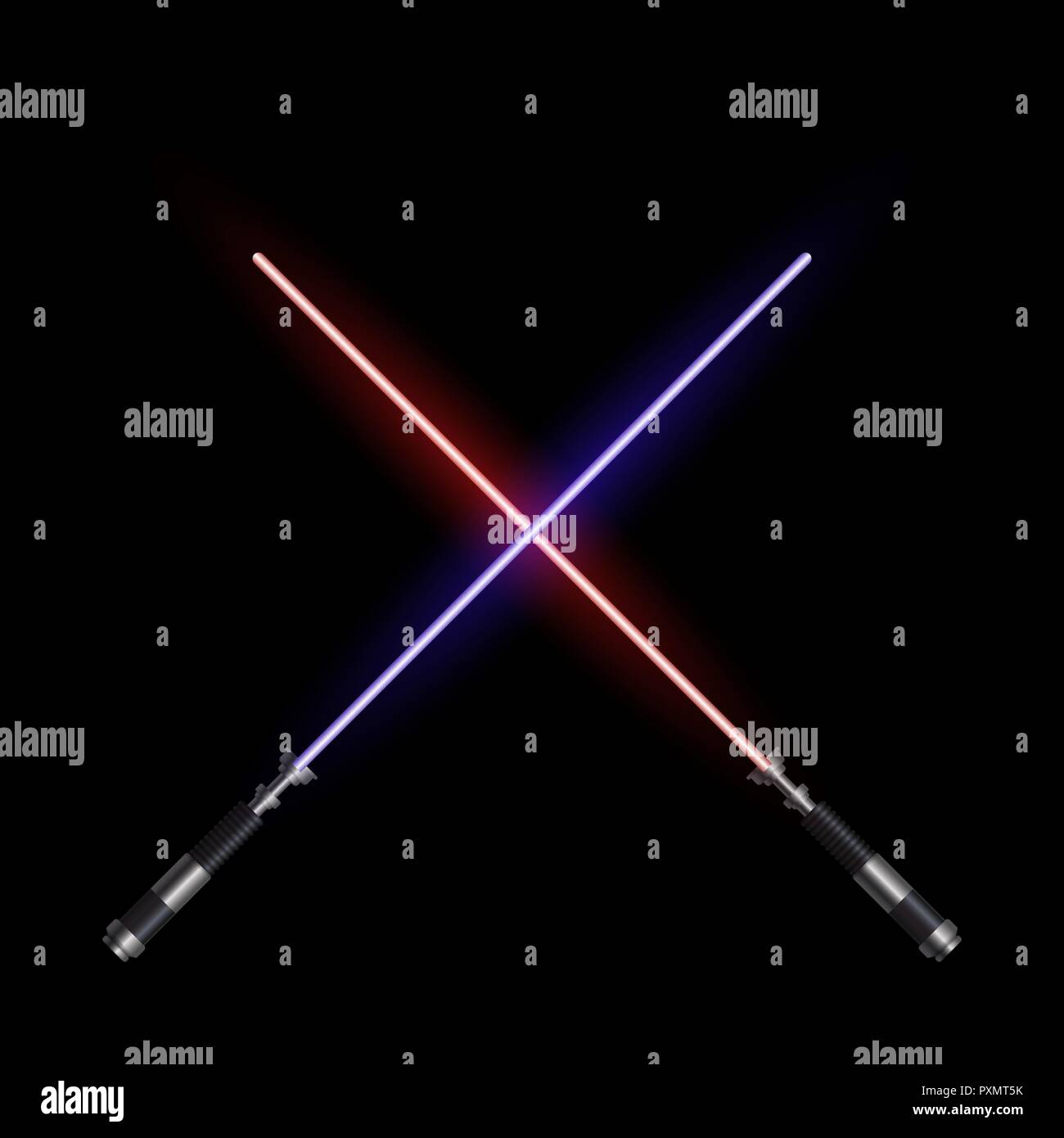 realistic light swords. Vector illustration for your design Stock ...