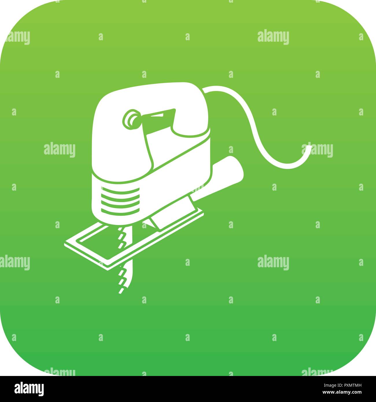 Corded jig saw icon green vector Stock Vector Image & Art - Alamy