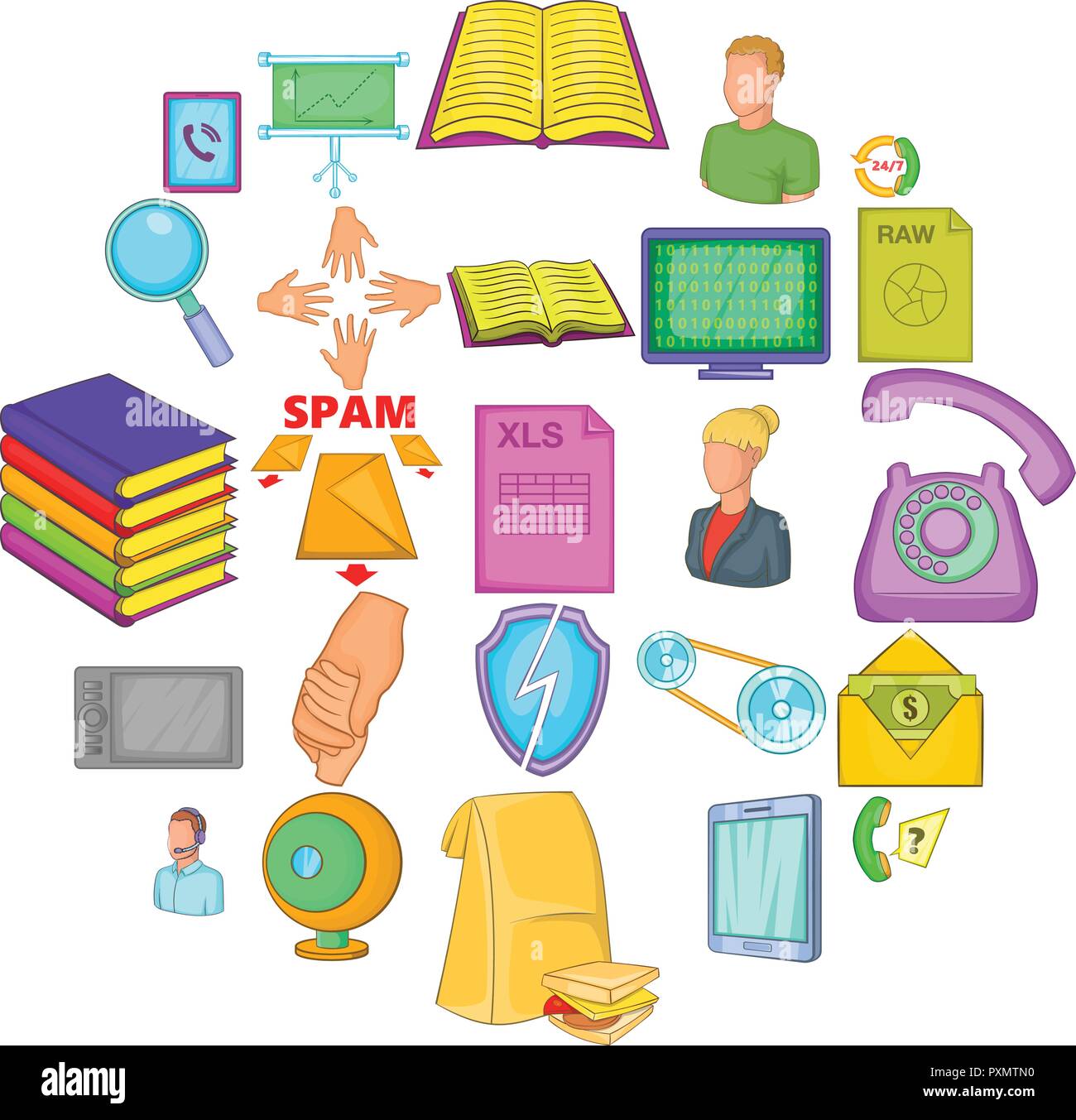 Money order icons set, cartoon style Stock Vector Image & Art - Alamy