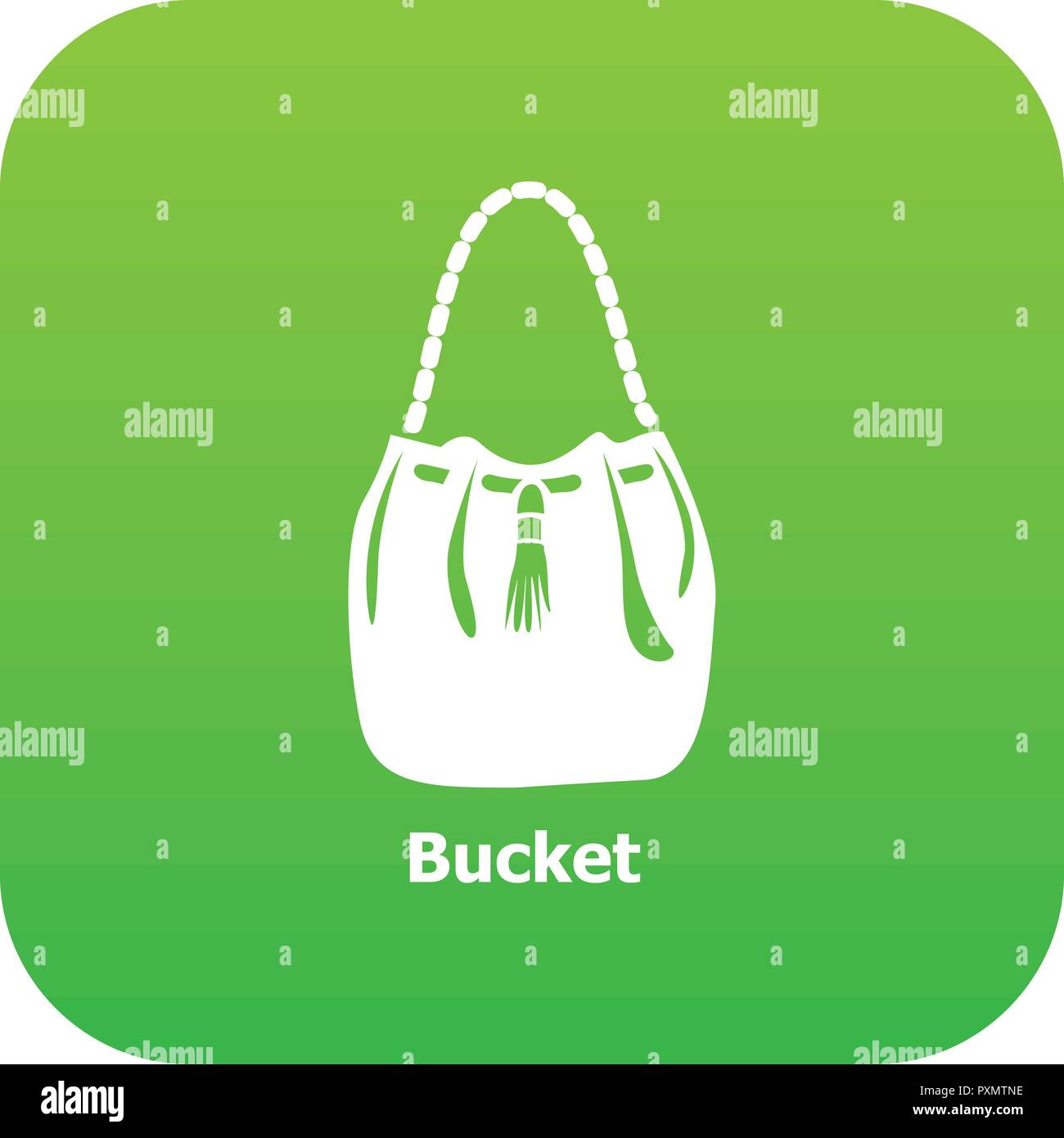 Bucket bag icon green vector Stock Vector Image & Art - Alamy