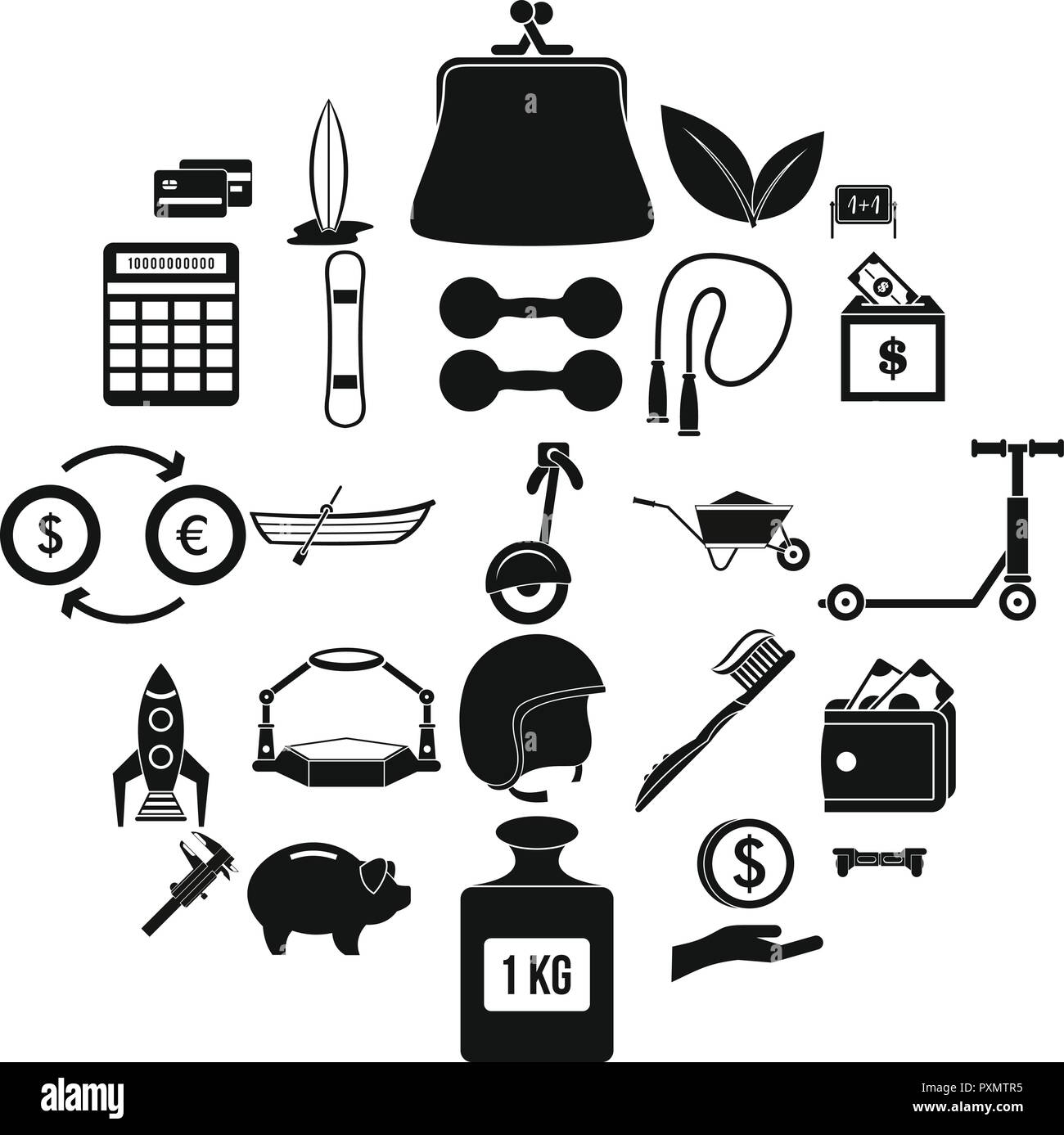 Beam icons set, simple style Stock Vector Image & Art - Alamy