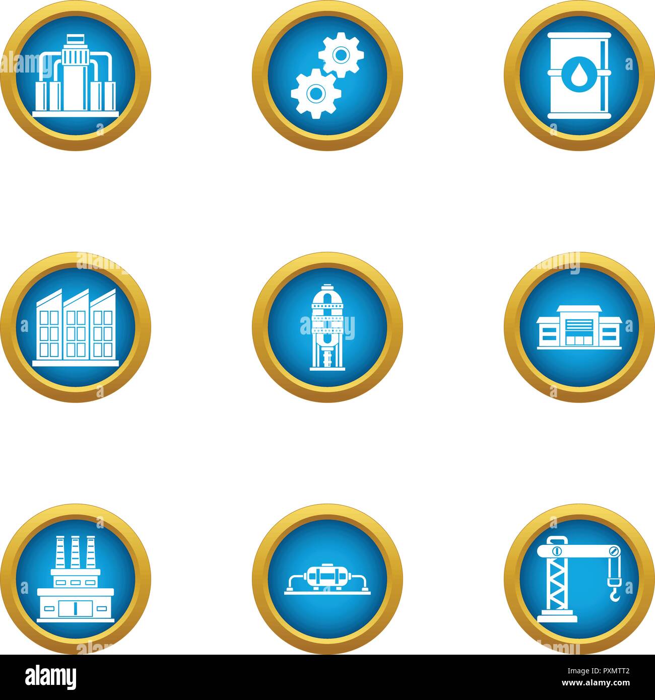 Commercial growth icons set, flat style Stock Vector Image & Art - Alamy