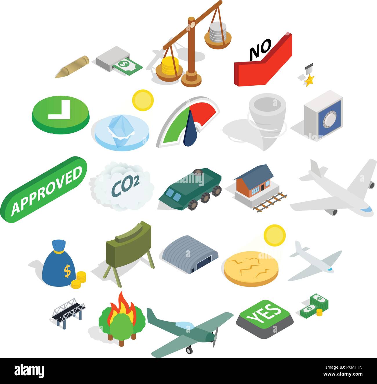 Army icons set, isometric style Stock Vector Image & Art - Alamy