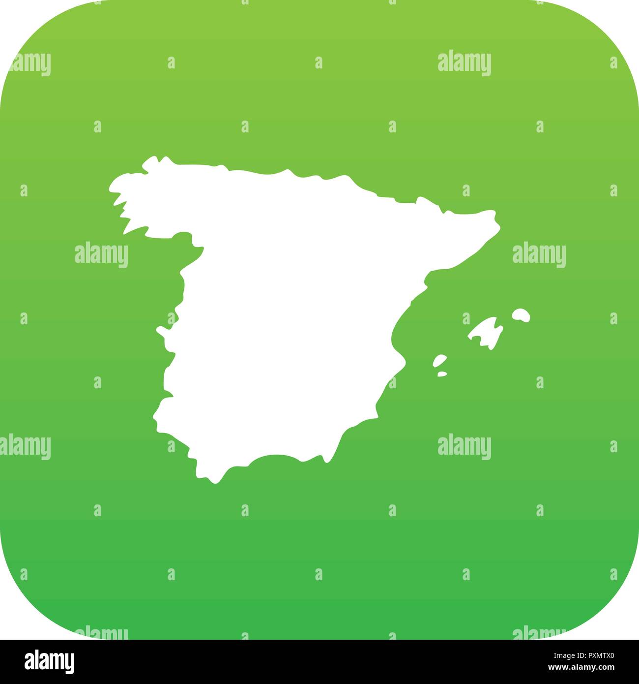 Map of Spain icon digital green Stock Vector Image & Art - Alamy