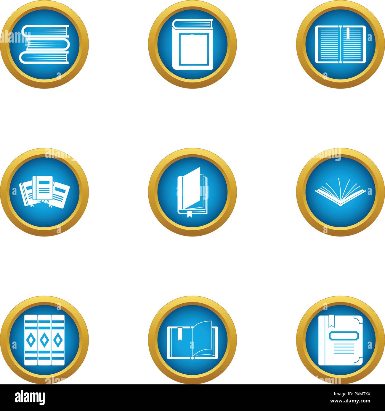 Folio icons set, flat style Stock Vector Image & Art - Alamy