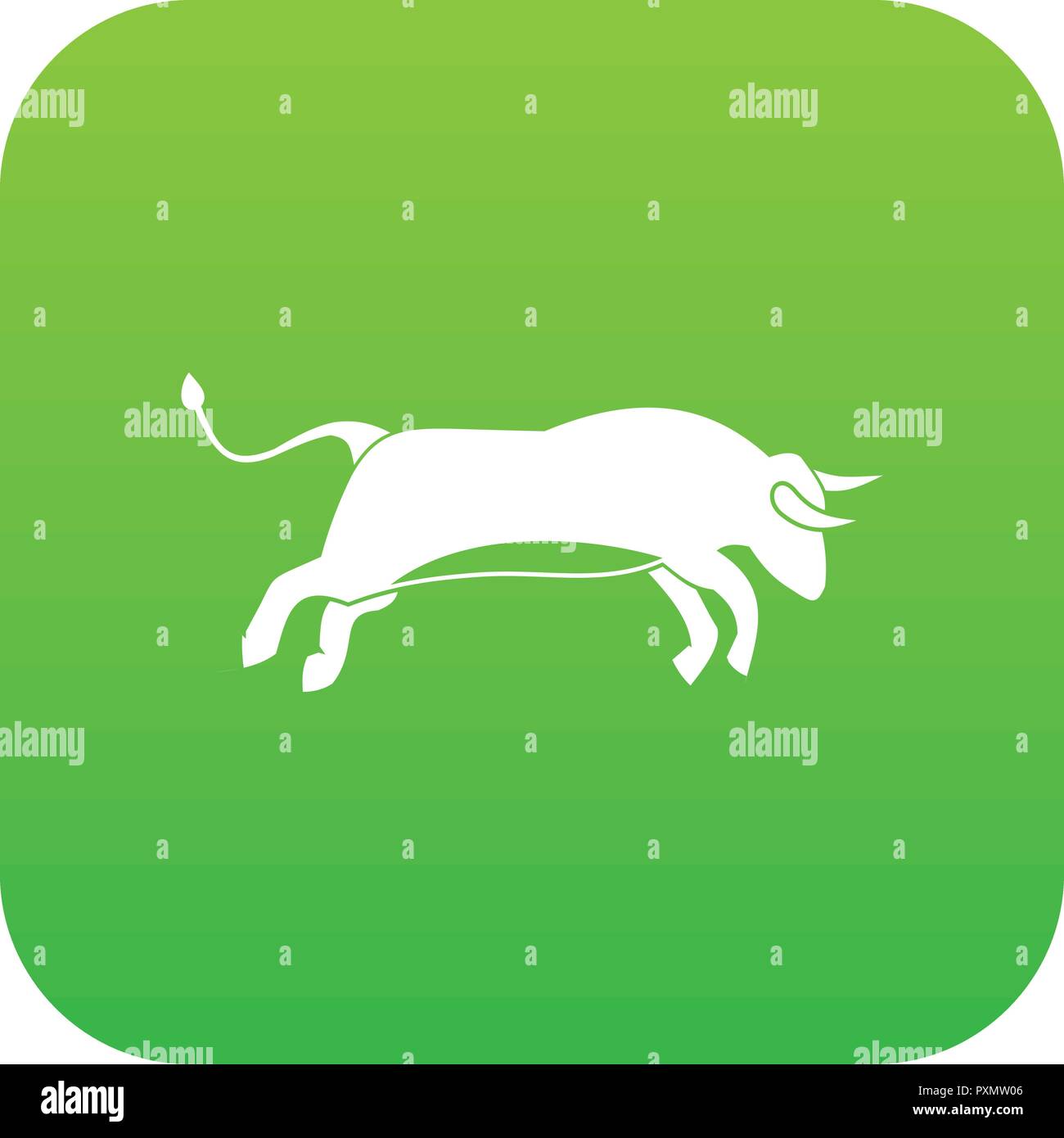 Bull icon digital green Stock Vector Image & Art - Alamy