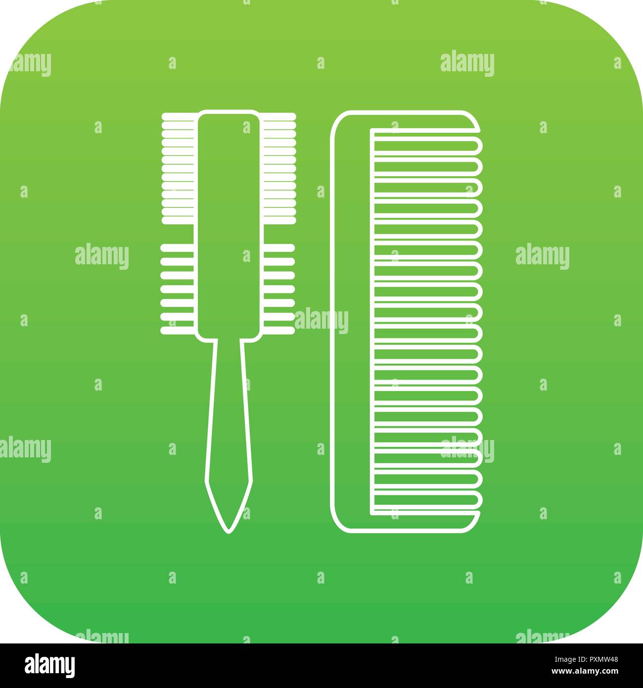 Hair comb icon green vector Stock Vector Image & Art - Alamy