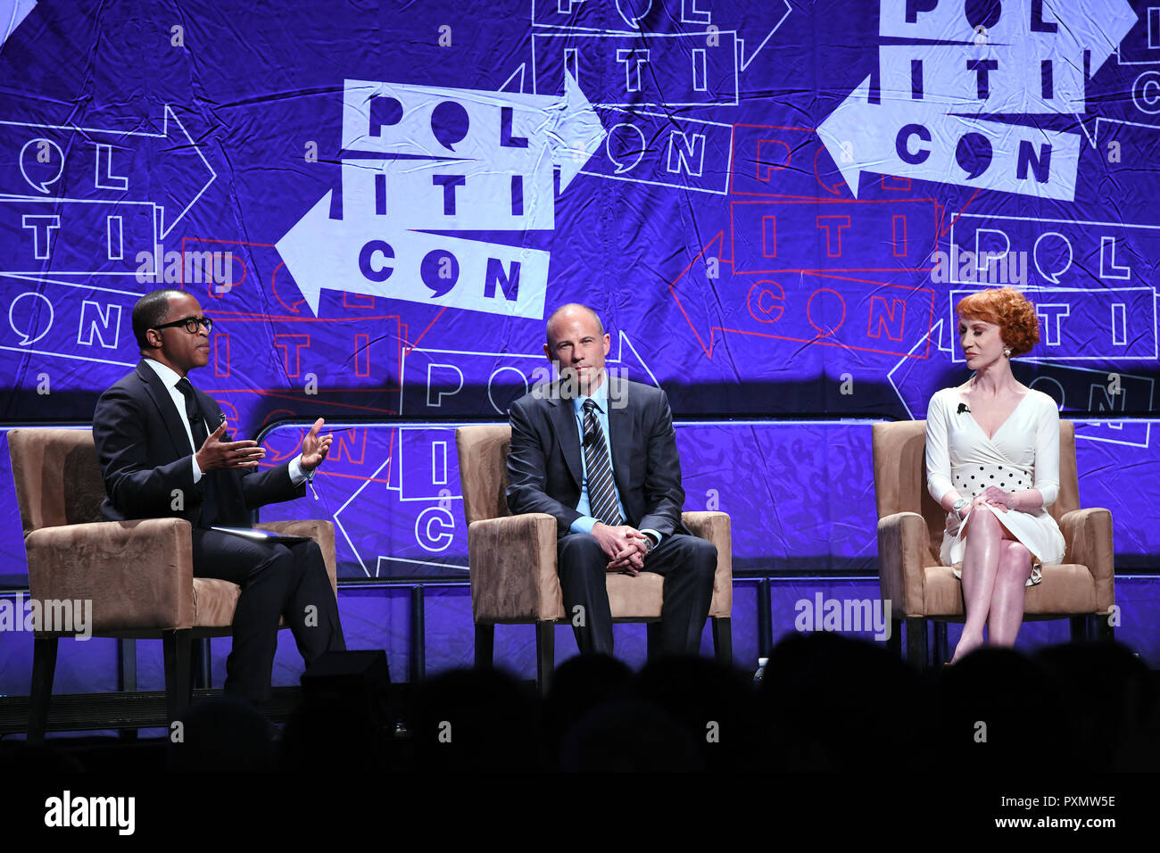 (L-R) Jonathan Capehart, Michael Avenatti and Kathy Griffin speak ...