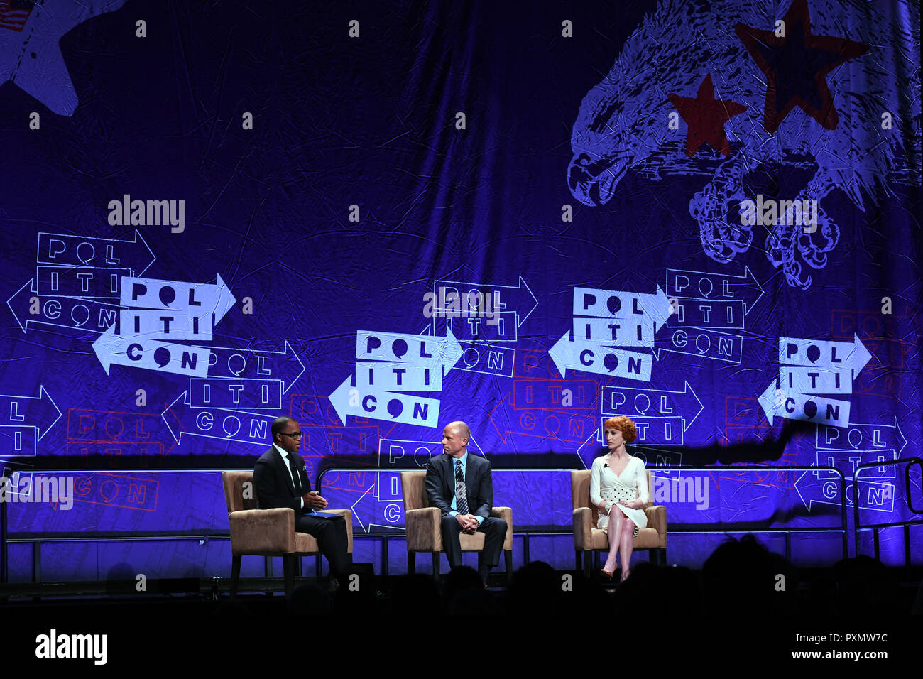 (L-R) Jonathan Capehart, Michael Avenatti, and Kathy Griffin speak ...
