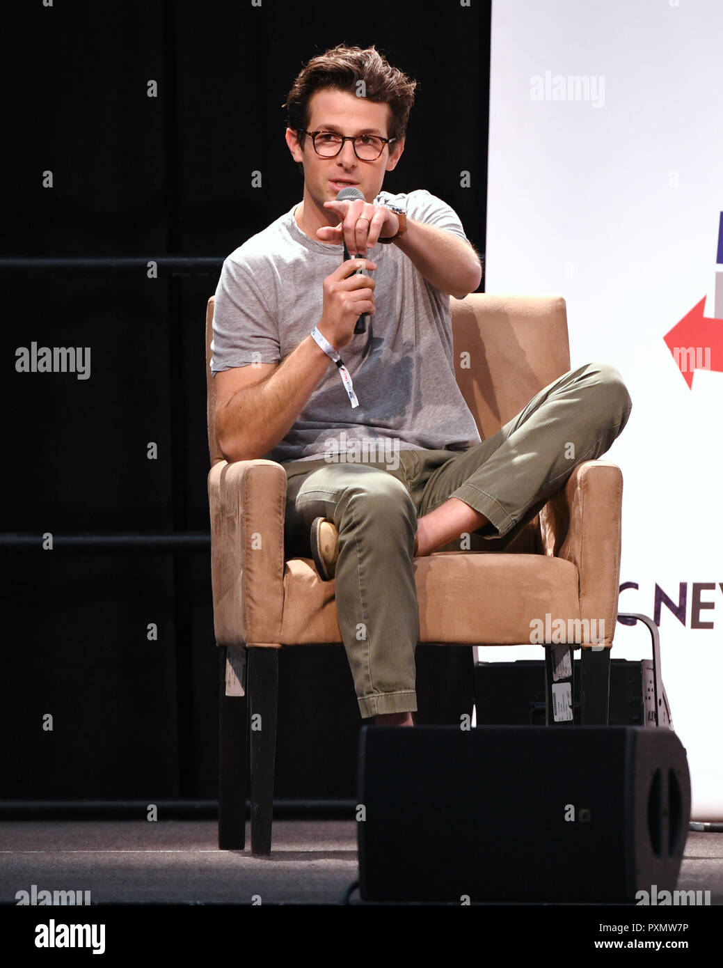 Jacob Soboroff onstage at Politicon 2018 at the LA convention Center on ...