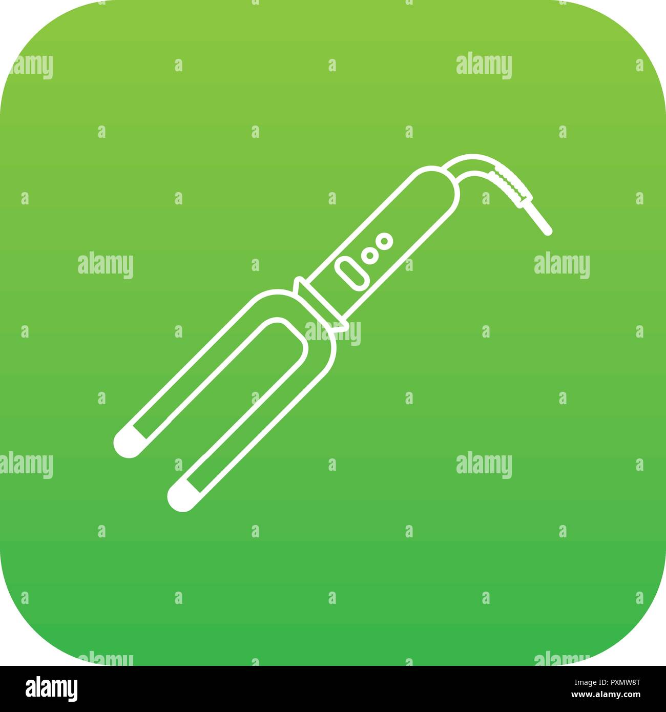 Hair curl icon green vector Stock Vector Image & Art - Alamy