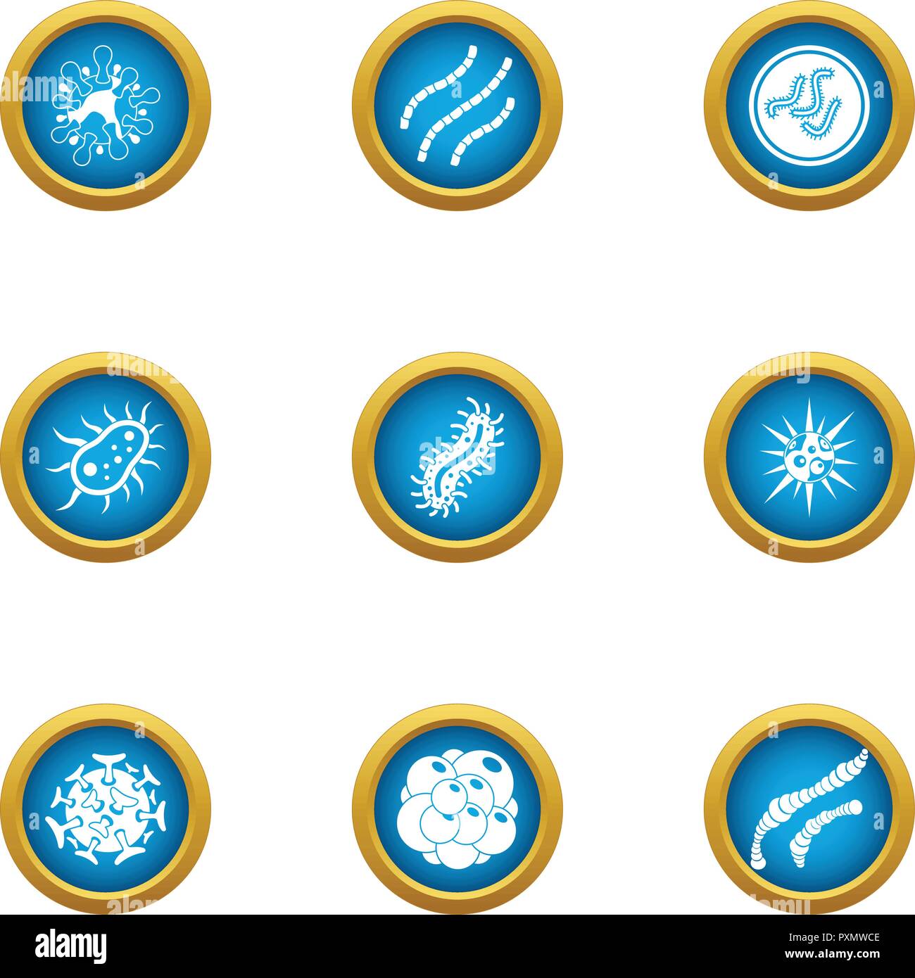 Infection icons set, flat style Stock Vector Image & Art - Alamy
