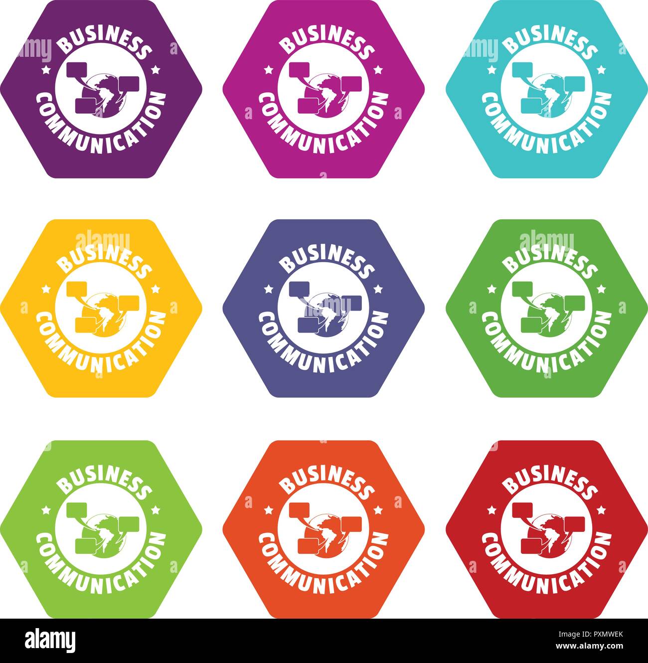 Business communication icons set 9 vector Stock Vector Image & Art - Alamy