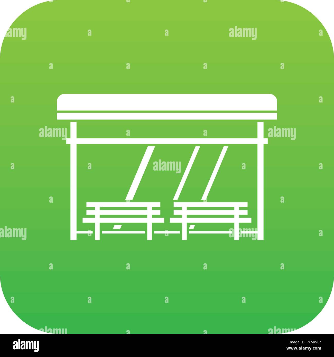 Bus stop icon digital green Stock Vector Image & Art - Alamy