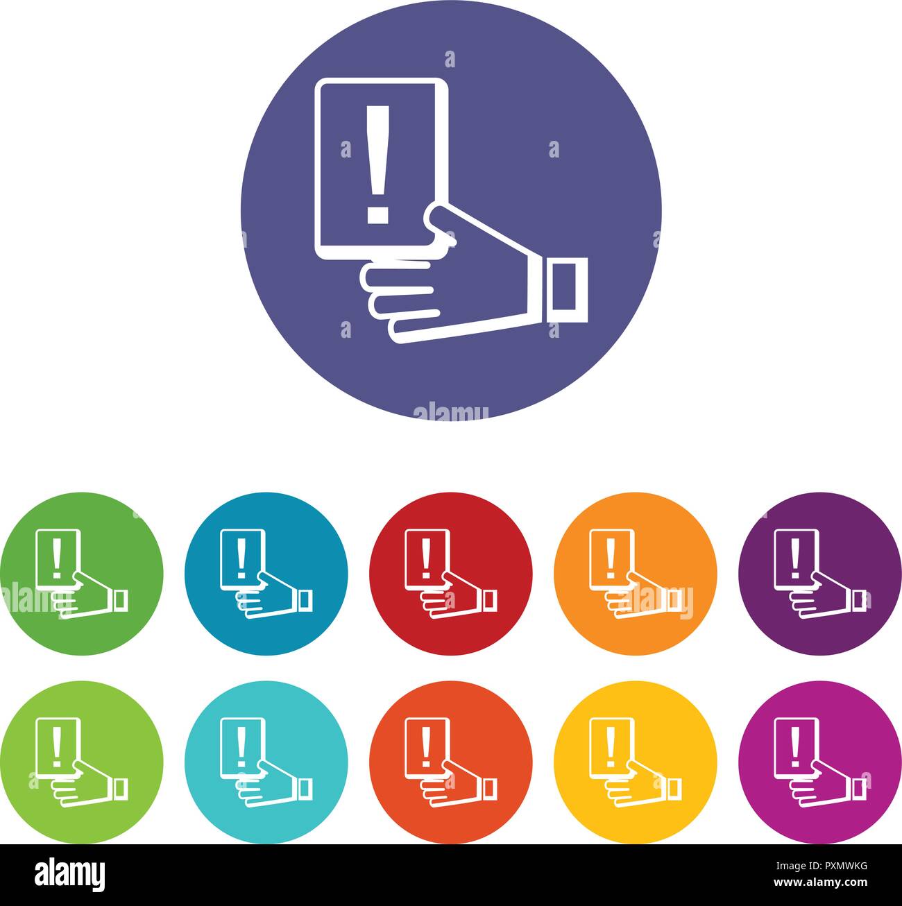 Black hand red card off Stock Vector Images - Alamy