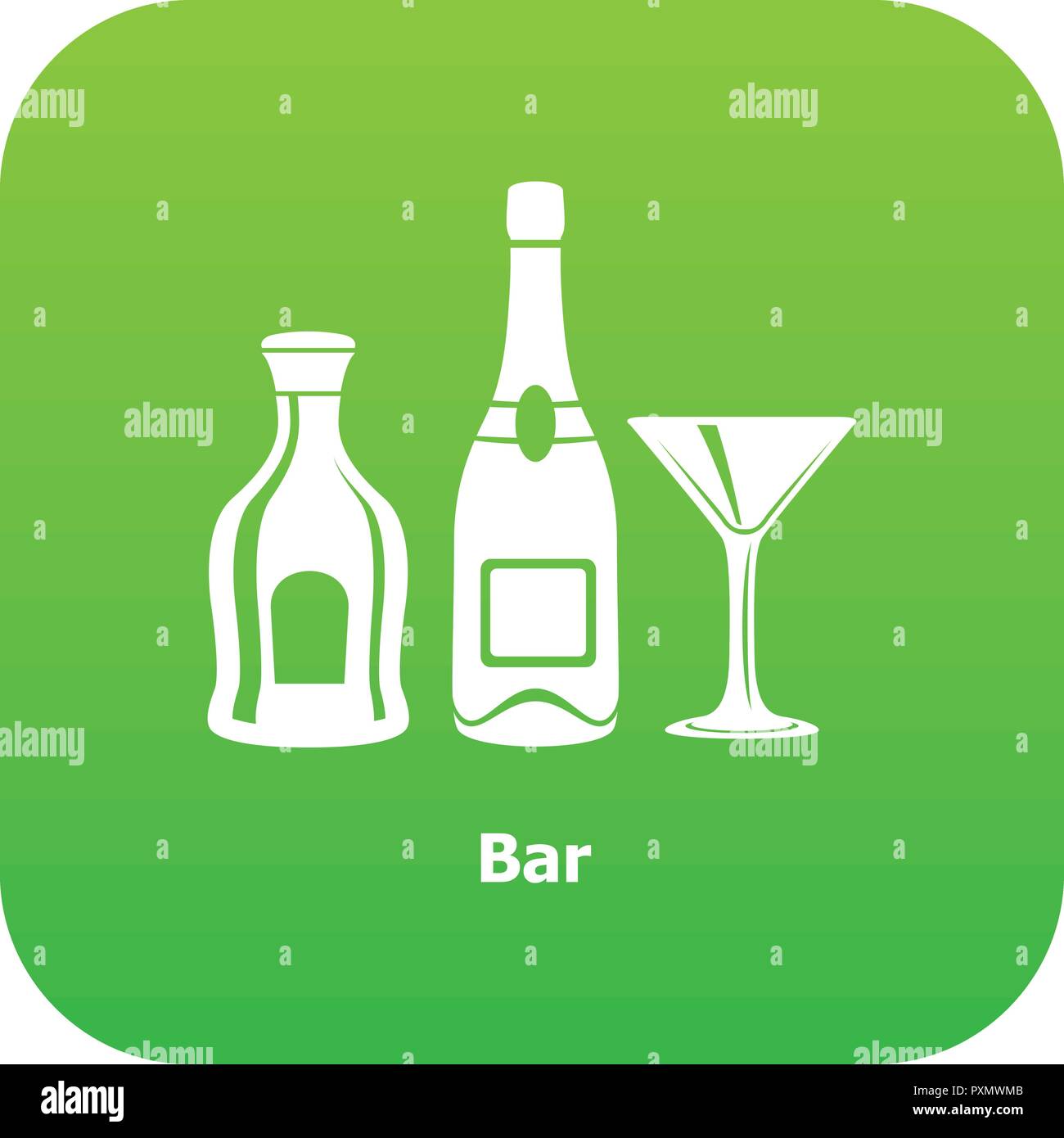 Bar icon green vector Stock Vector Image & Art - Alamy