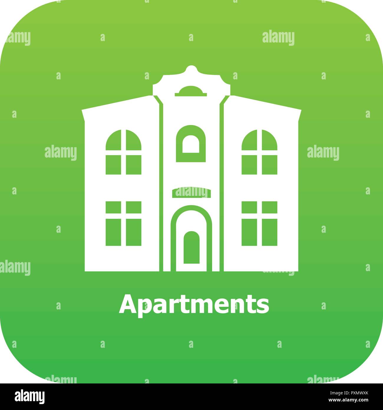 Apartments icon green vector Stock Vector Image & Art - Alamy
